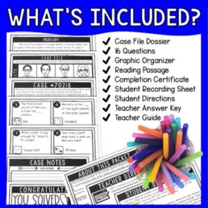 Planet Mercury Text Marking Detective Mystery - Reading Passage - Solar ...