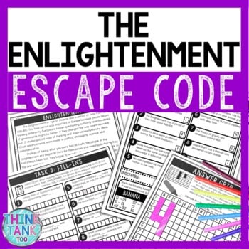 Enlightenment Comprehension Code Escape Room - Close Reading - Think ...