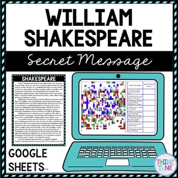 Shakespeare Secret Message Activity For Google Sheets™ - Think Tank Teacher