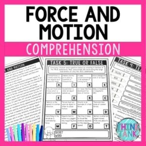 Force and Motion Comprehension Challenge - Close Reading - Physics ...