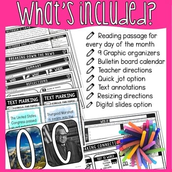 OCTOBER On This Day History Reading Passages and Bulletin Board ...