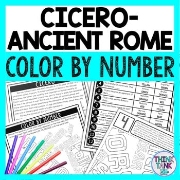 Cicero Color by Number - Close Reading & Text Marking - Ancient Rome ...