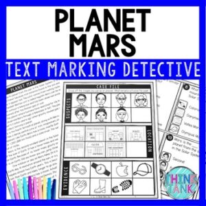 Planet Mars Text Marking Detective Mystery - Reading Passage - Solar ...