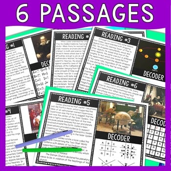 Galileo Reading Comprehension and Puzzle Escape Room - Solar System ...