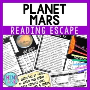 Planet Mars Reading Comprehension and Puzzle Escape Room - Solar System ...