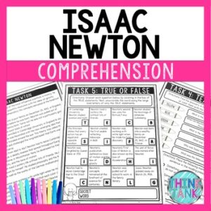Isaac Newton Comprehension Challenge - Close Reading - Think Tank Teacher