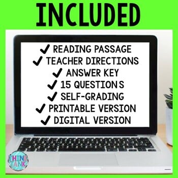 Clara Barton DIGITAL Reading Passage & Questions Self Grading - Think ...