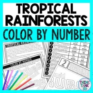 Tropical Rainforests Color by Number - Close Reading & Text Marking ...