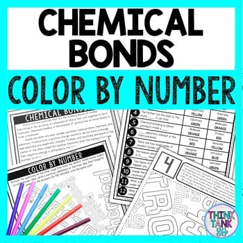 Chemical Bonds Color by Number - Close Reading & Text Marking - Think ...