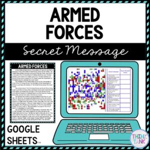 U.S. Armed Forces Secret Message Activity for Google Sheets™ - Think ...