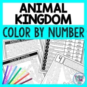 Animal Kingdom Color by Number - Close Reading & Text Marking - Think ...