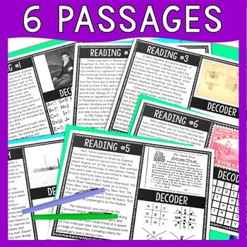 Robert Fulton Reading Comprehension and Puzzle Escape Room - Think Tank ...