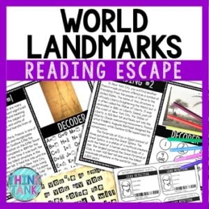 World Landmarks Reading Comprehension and Puzzle Escape Room ...