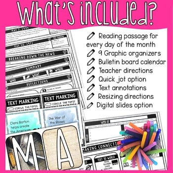 MAY On This Day History Reading Passages and Bulletin Board ...