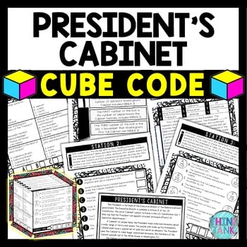 President's Cabinet Cube Stations - Reading Comprehension Activity ...