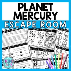 Planet Mercury Escape Room - Task Cards - Reading Comprehension - Think ...