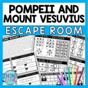 Pompeii and Mount Vesuvius Escape Room - Task Cards - Reading ...