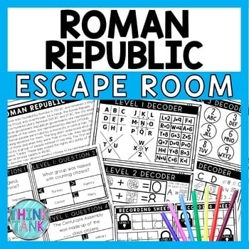 Roman Republic Escape Room - Task Cards - Reading Comprehension - Think ...