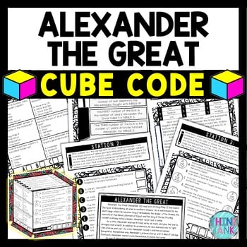 Alexander the Great Ancient Greece Cube Stations -Reading Comprehension ...