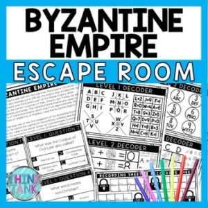 Byzantine Empire Escape Room - Task Cards - Reading Comprehension ...