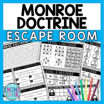 Monroe Doctrine Escape Room - Task Cards - Reading Comprehension ...