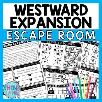 Westward Expansion Escape Room - Task Cards - Reading Comprehension ...