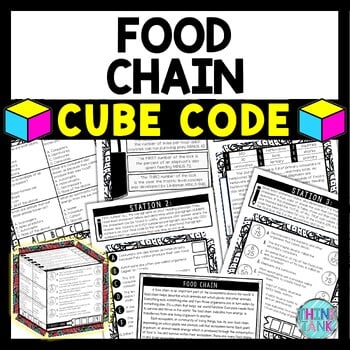 Food Chain Cube Stations - Reading Comprehension Activity - Food Web ...