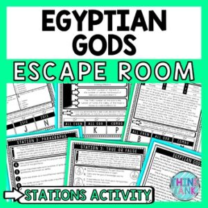 Egyptian Gods Escape Room Stations - Reading Comprehension Activity ...