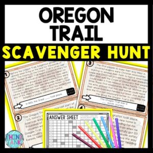 Oregon Trail Scavenger Hunt Reading Comprehension Activity - Think Tank ...