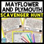 Mayflower and Plymouth Scavenger Hunt Reading Comprehension Activity ...