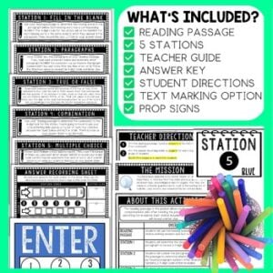 Human Body Systems Escape Room Stations - Reading Comprehension ...