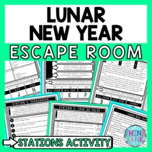 Lunar New Year Escape Room Stations - Reading Comprehension Activity ...