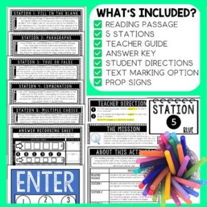 Leonardo da Vinci Escape Room Stations - Reading Comprehension Activity ...