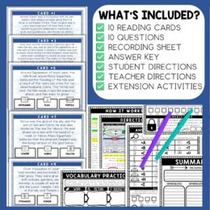 Egyptian Gods Scavenger Hunt - Reading Comprehension Activity - Ancient ...