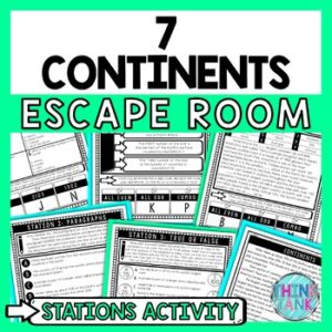 Continents Escape Room Stations - Reading Comprehension Activity ...