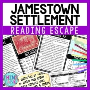 Jamestown Reading Comprehension and Puzzle Escape Room - Colonial ...