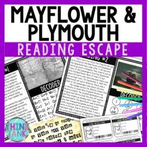 Mayflower and Plymouth Reading Comprehension and Puzzle Escape Room ...