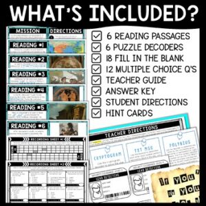 Alexander the Great Escape Room Scavenger Hunt - Reading Comprehension ...
