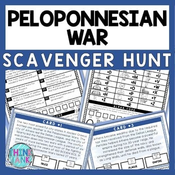 Peloponnesian War Scavenger Hunt - Reading Comprehension Activity ...