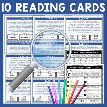 Cleopatra Scavenger Hunt - Reading Comprehension Activity - Ancient ...