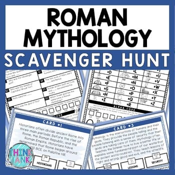 Roman Mythology Scavenger Hunt - Reading Comprehension Activity ...