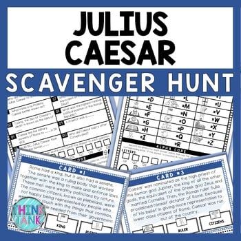 Julius Caesar Scavenger Hunt - Reading Comprehension Activity - Ancient ...