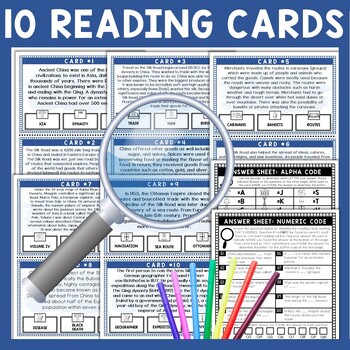 Silk Road Scavenger Hunt - Reading Comprehension Activity - Ancient ...