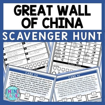Great Wall of China Scavenger Hunt - Reading Comprehension Activity ...
