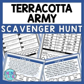 Terracotta Army Scavenger Hunt - Reading Comprehension Activity ...