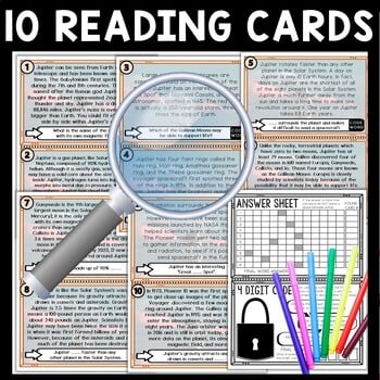Planet Jupiter Scavenger Hunt Reading Comprehension Activity - Solar ...