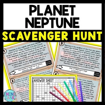Planet Neptune Scavenger Hunt Reading Comprehension Activity - Solar ...
