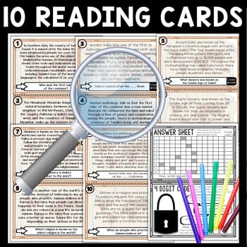 Ancient India Scavenger Hunt Reading Comprehension Activity - Think ...